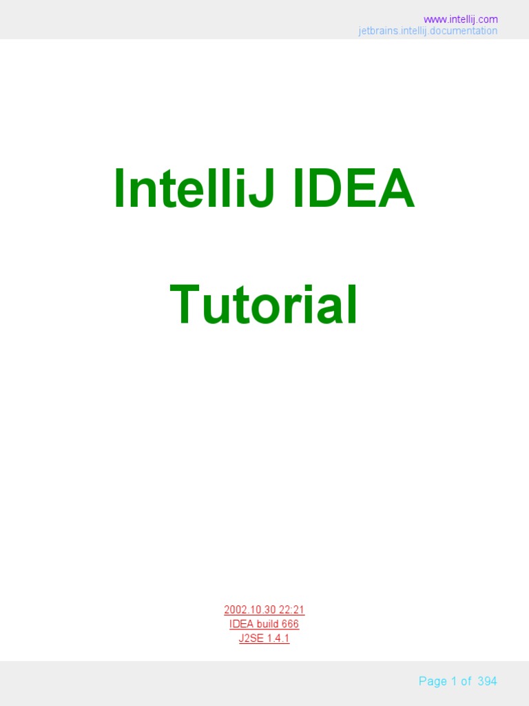 04 Intellij Idea Tutorial Internal | PDF | Java (Programming Language) | Directory (Computing)