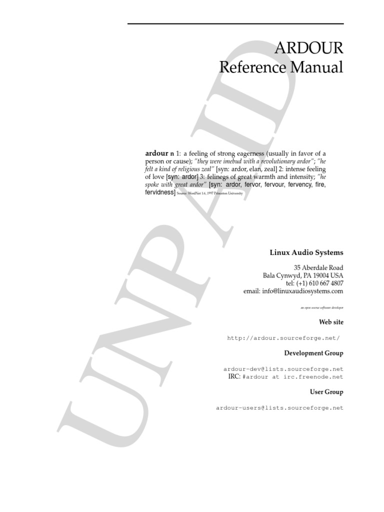 Ardour Manual | Download Free PDF | Button (Computing) | Computing