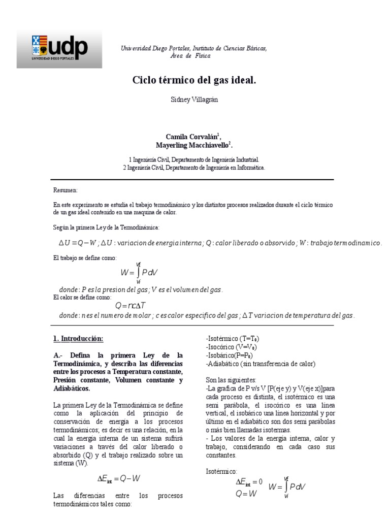 Ciclo Termico | PDF | Termodinámica | Calor