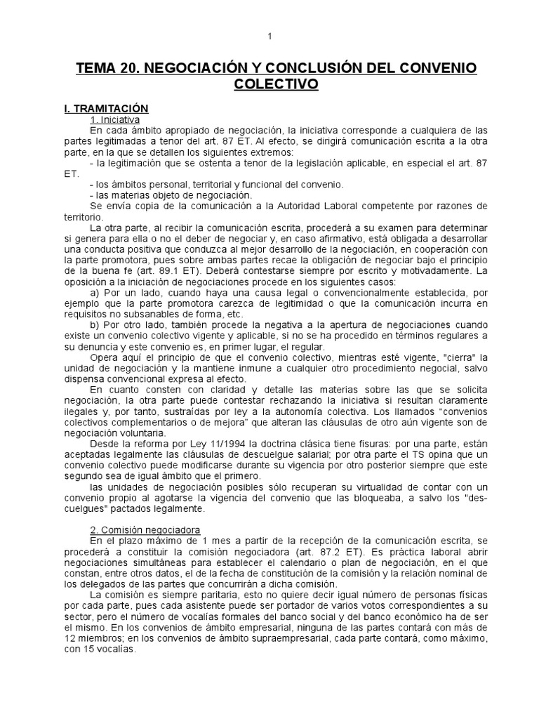 Negociación de Convenios Colectivos | PDF | Acuerdo colectivo | Negociación