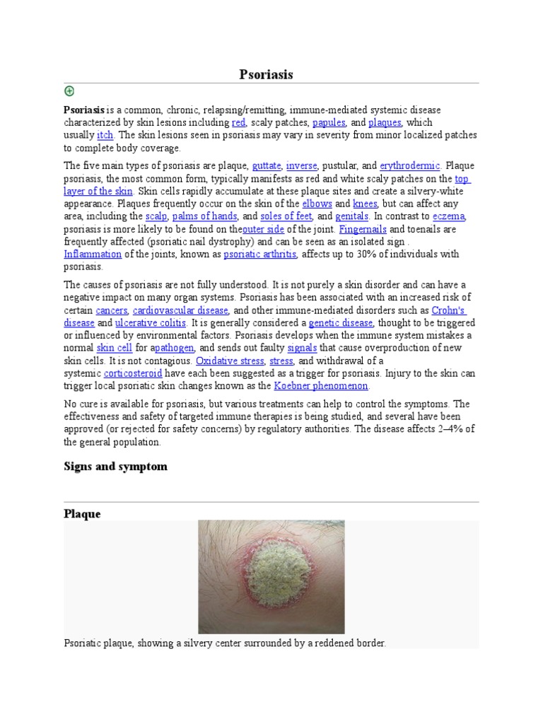 Psoriasis | PDF | Psoriasis | Immunology