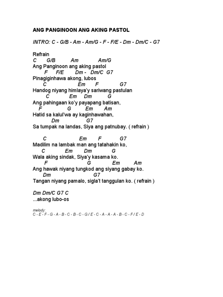Ang Panginoon Ang Aking Pastol | PDF