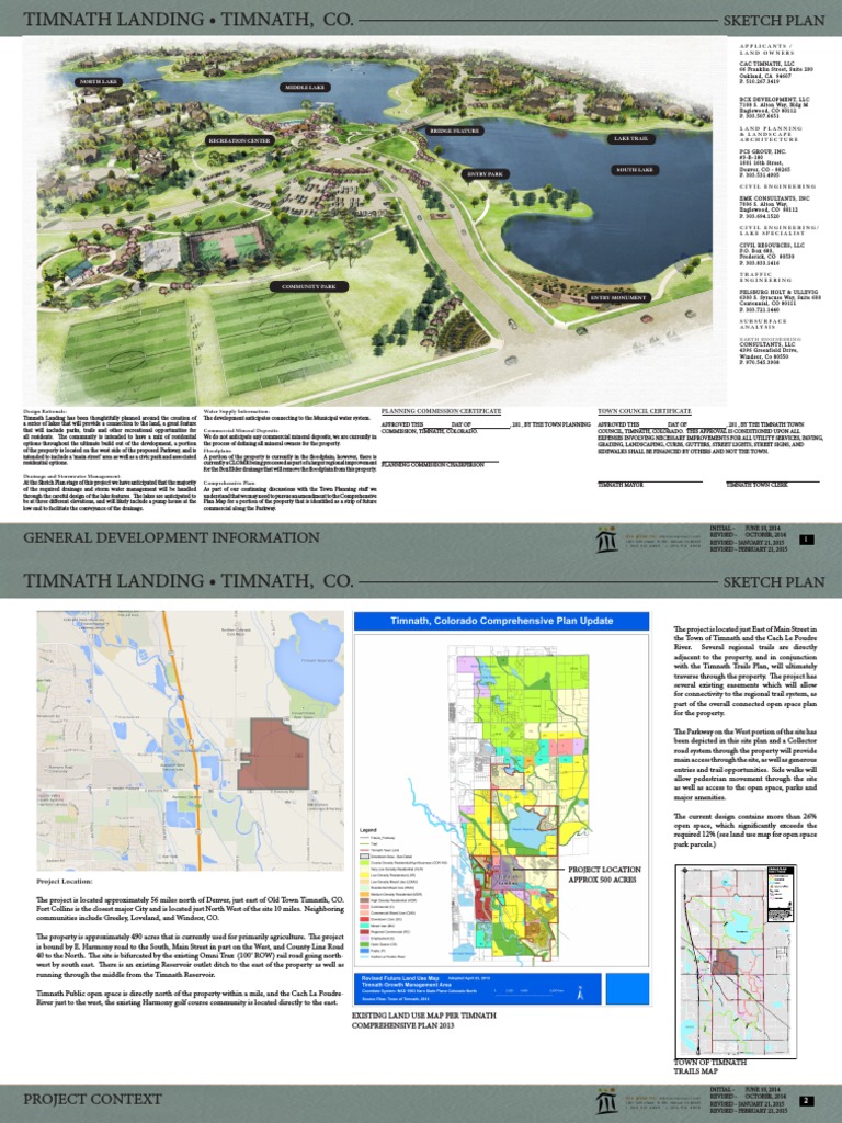 Timnath Landings Sketch Plan | PDF | Parks | Trail