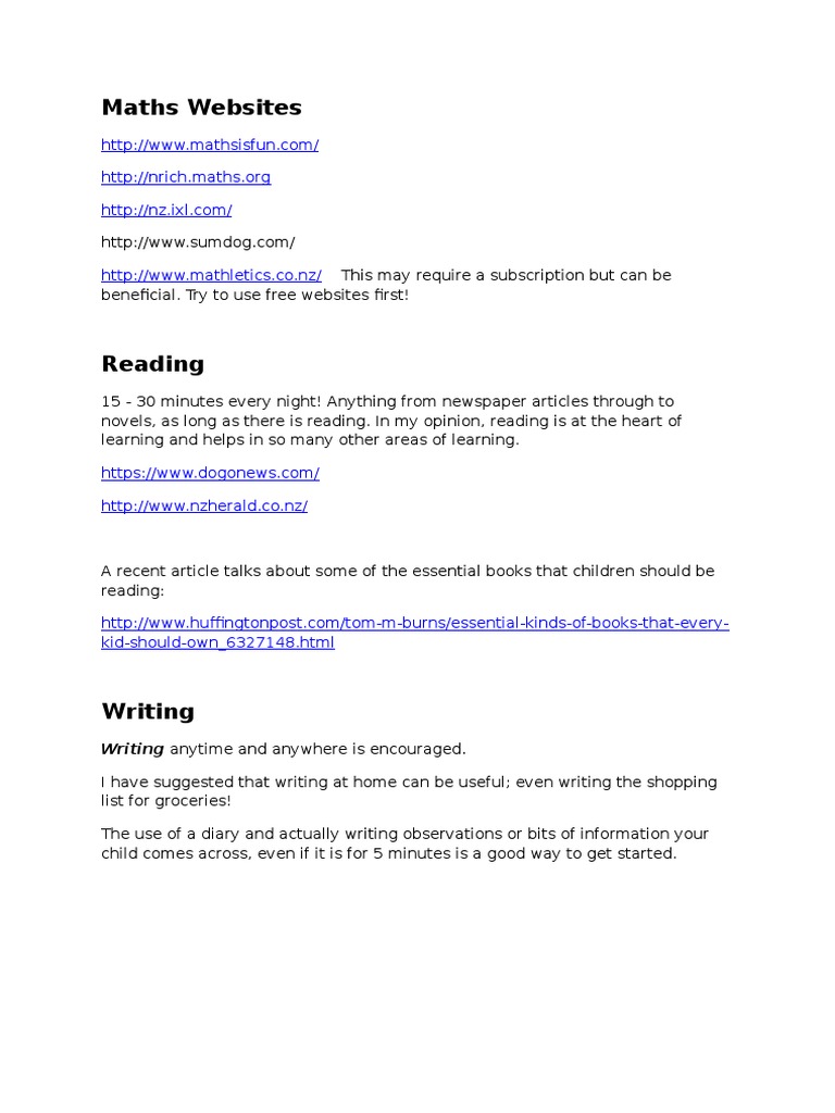Websites For Homework | PDF | Social Science | Self-Improvement