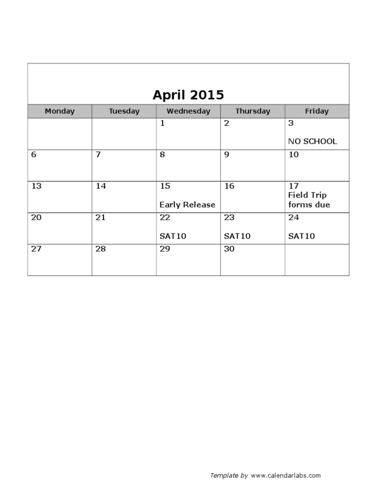 Mock Calendar | PDF