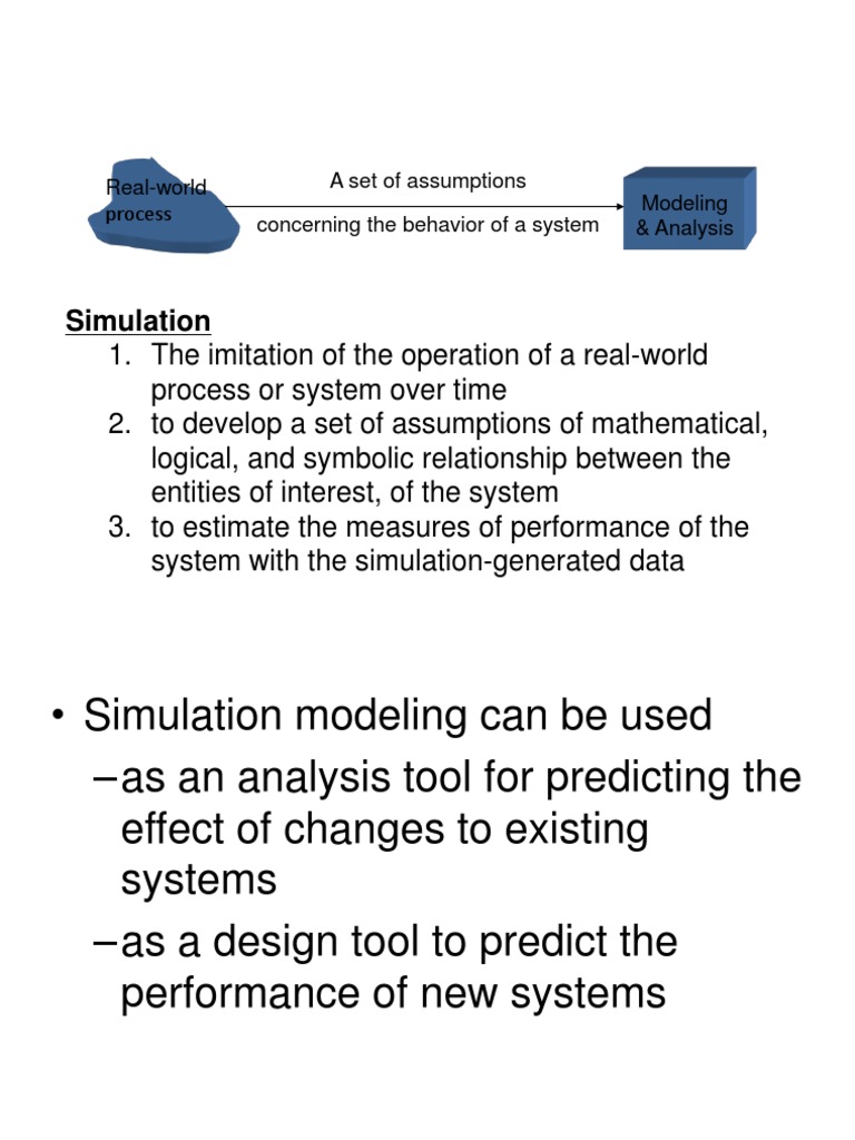 Lec 1 Modeling And Simulation Pdf Simulation System