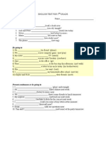 7th Grade English Test: Verb Tenses | PDF