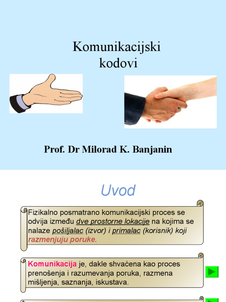 Komunikacijski Kodovi Prezentacija | PDF