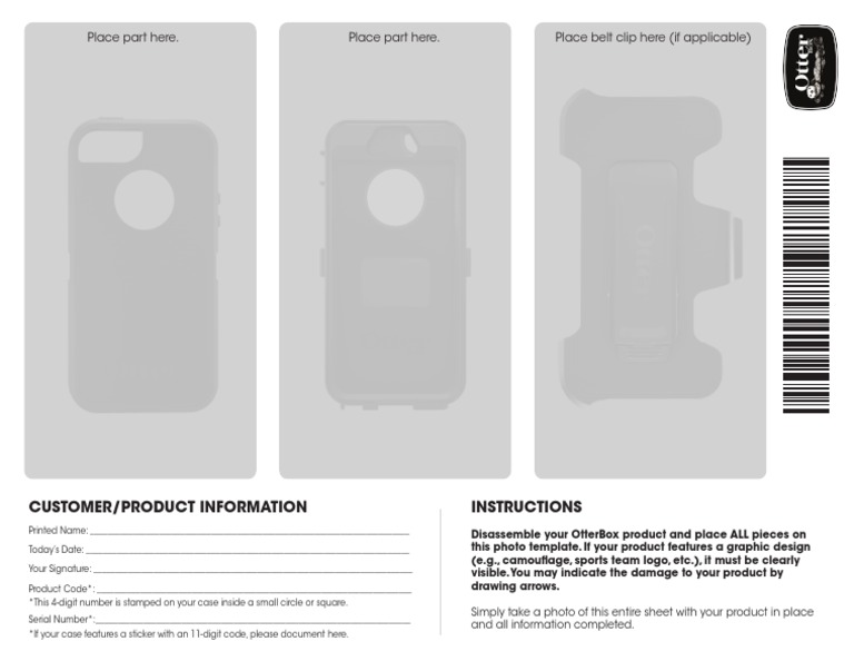 OtterBox Product Disassembly Guide | PDF