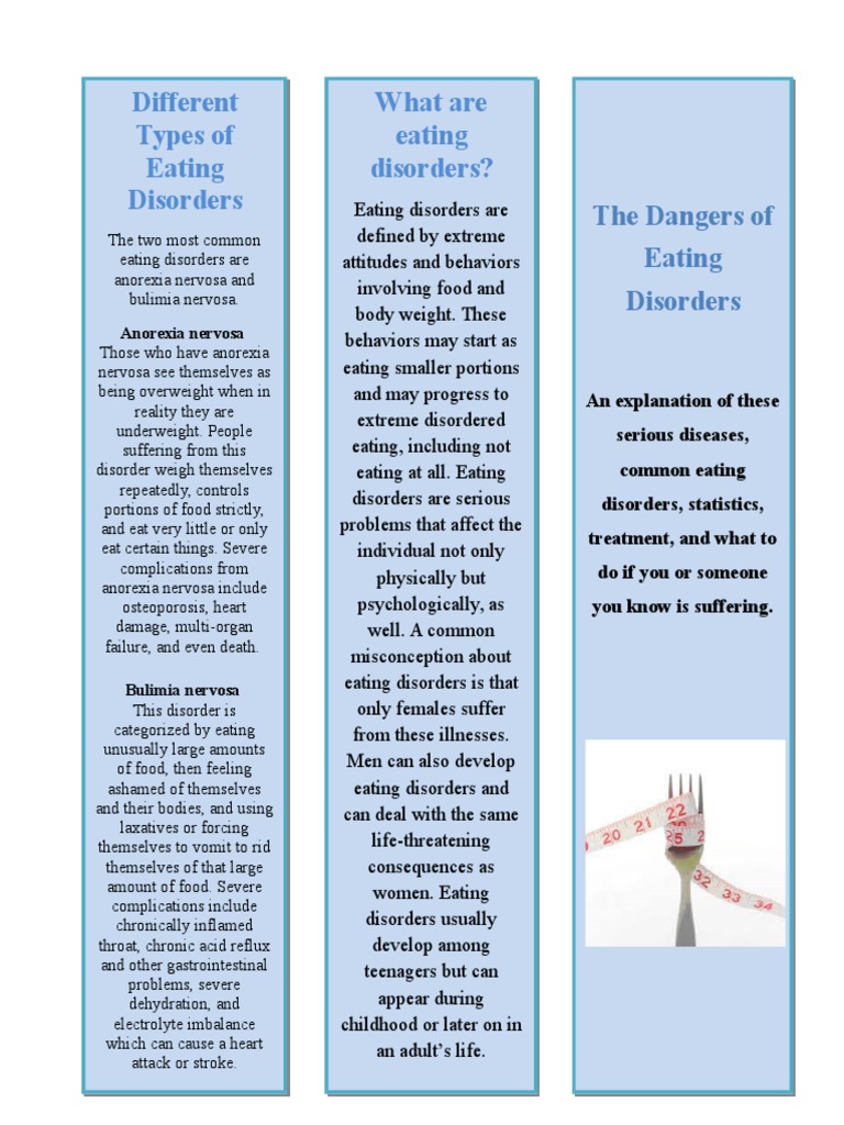 Brochure | PDF | Eating Disorder | Anorexia Nervosa