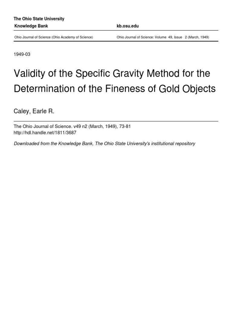 Gold Conversion | PDF | Gold | Accuracy And Precision