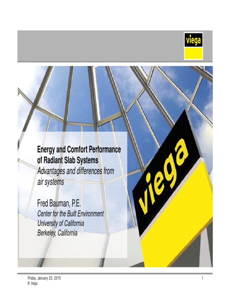 2013 01 27 Radiant Viega Final | PDF | Air Conditioning | Hvac