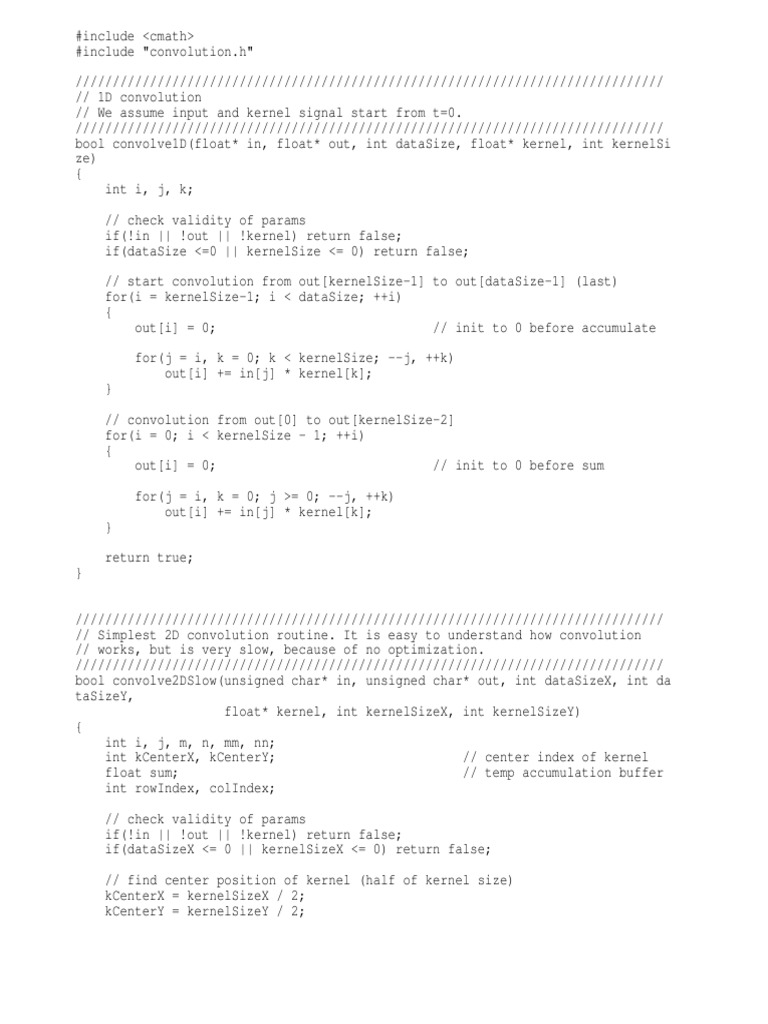 Convolution | PDF | Convolution | Kernel (Operating System)