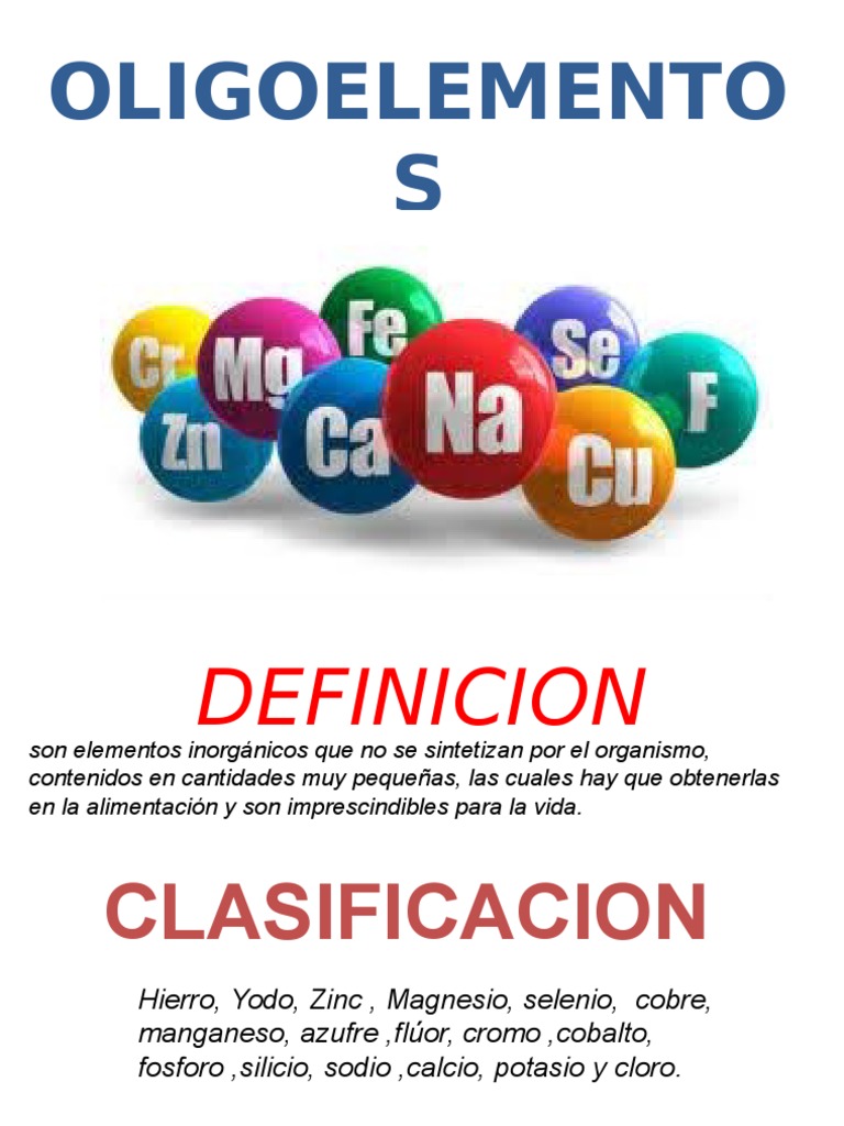 Oli Go Elementos | PDF | Zinc | Medicina CLINICA