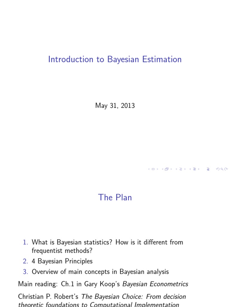 Baysian-Slides 16 Bayes Intro | PDF | Bayesian Inference | Statistical Inference