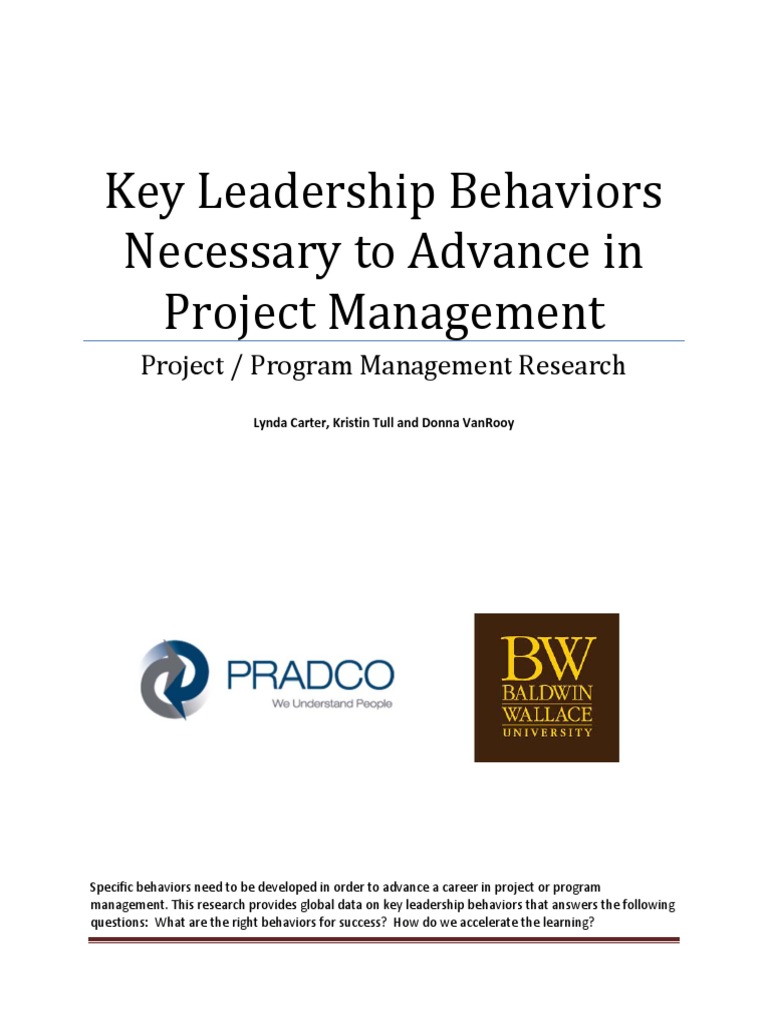 Pradco Test Leadership Behaviors | PDF | Trust (Emotion) | Project ...
