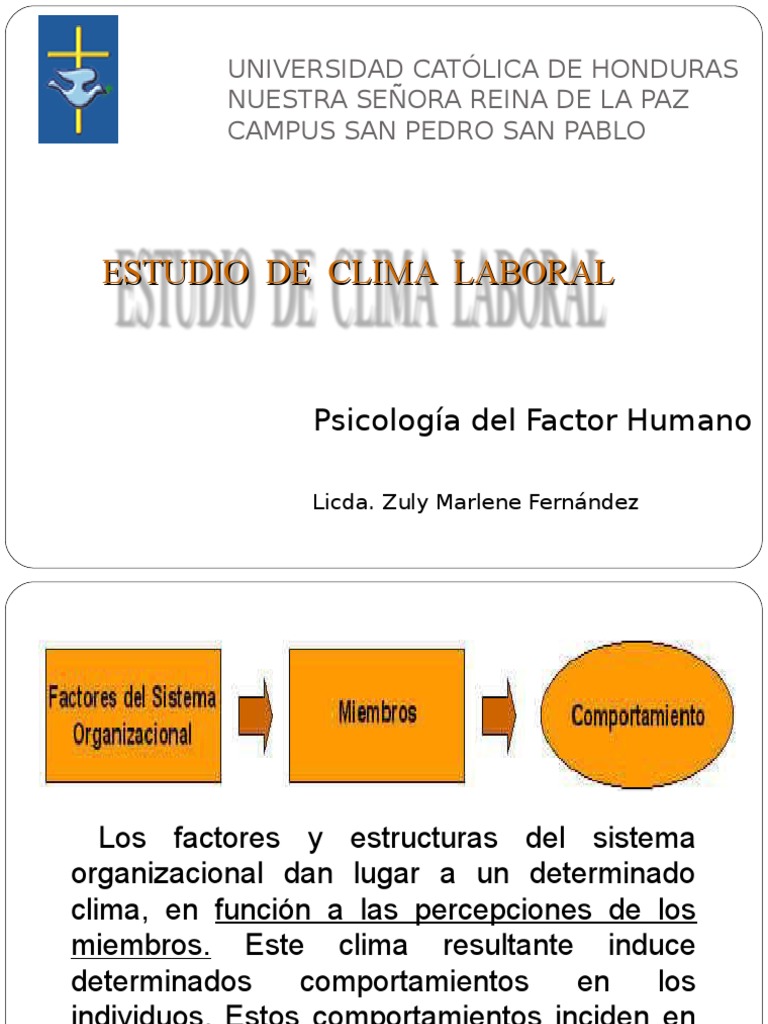 Presentacion Clima Laboral | PDF | Recursos humanos | Grupo de trabajo