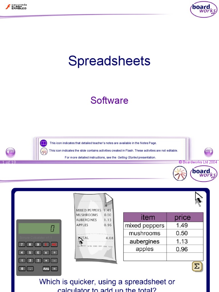 Spreadsheets | PDF | Spreadsheet | Computing