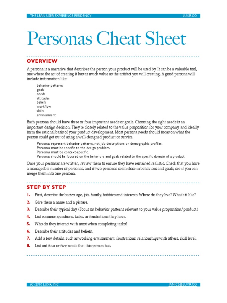 Persona Cheat Sheet | PDF | Epistemology | Psychology