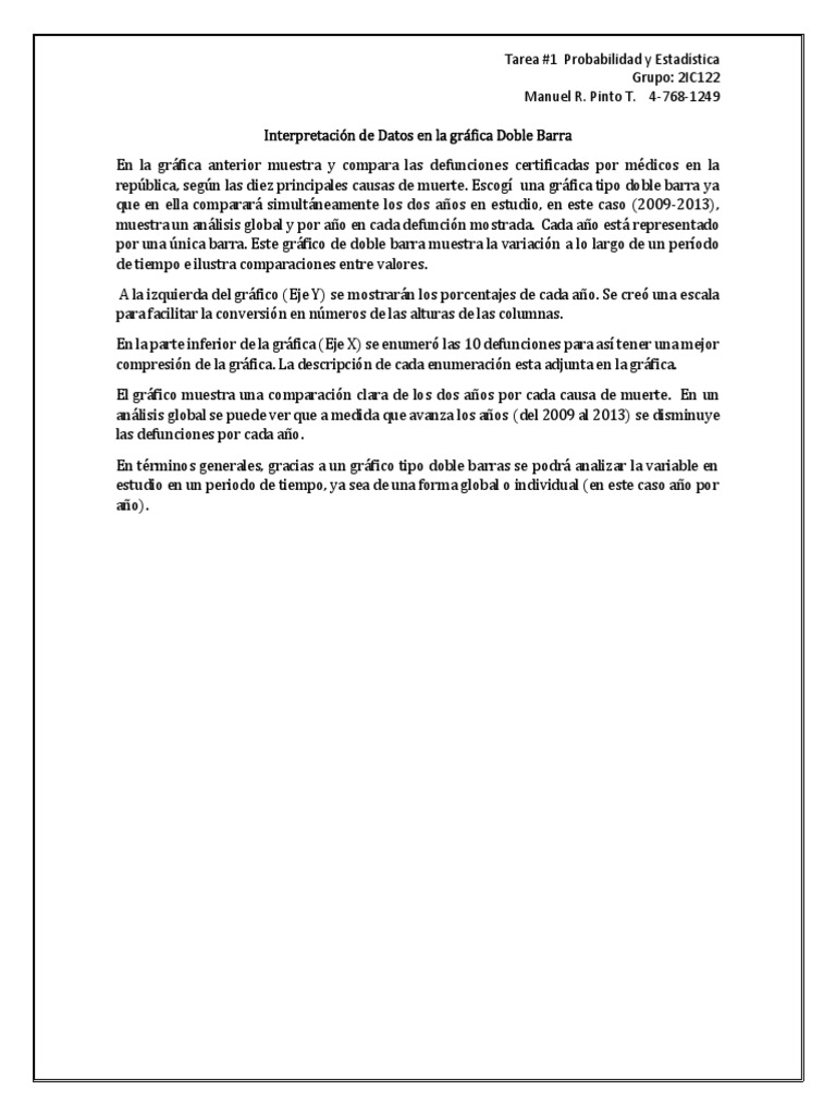 Interpretación de Datos en La Gráfica Doble Barra | PDF