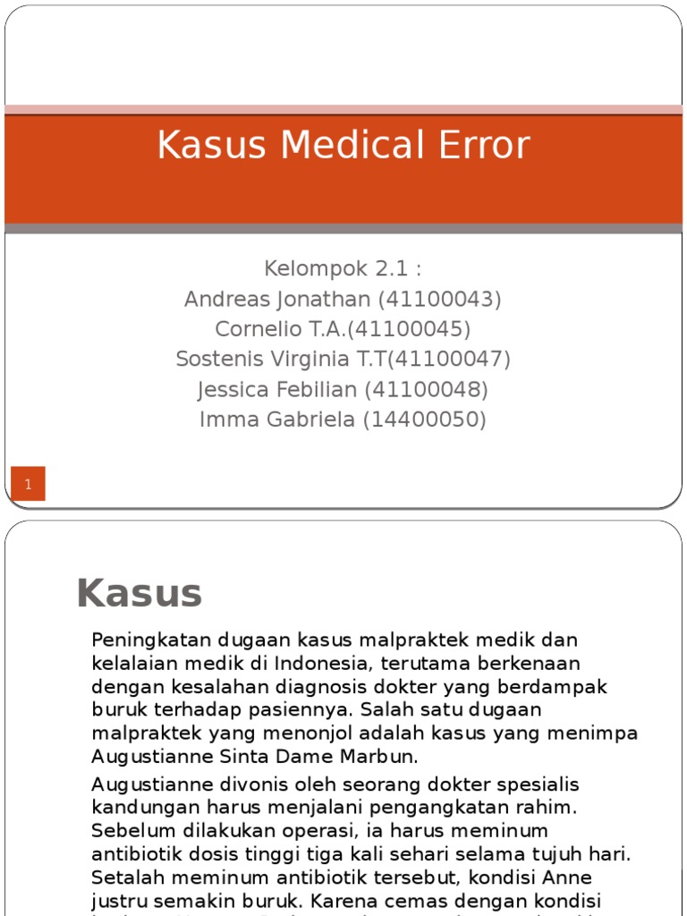 Kasus Medical Error | PDF