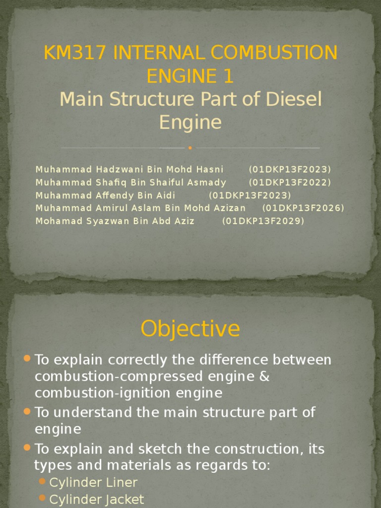 Diesel Engine Structure Guide | PDF