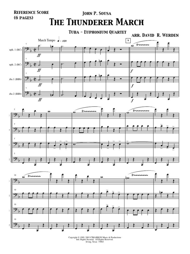 The Thunderer March | PDF | Cuivres (musique) | Aérophones
