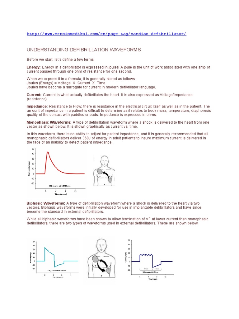 Understanding Defibrillation Waveforms | PDF | Electrical Impedance ...