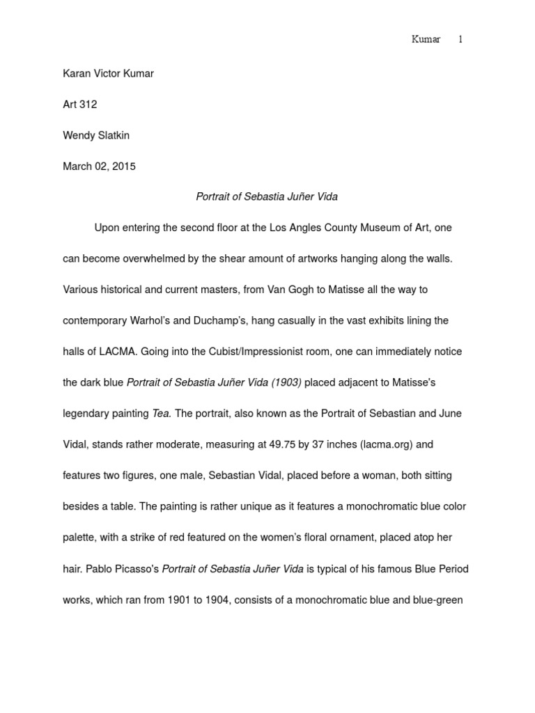 Art History Research Paper | PDF | Pablo Picasso | Paintings