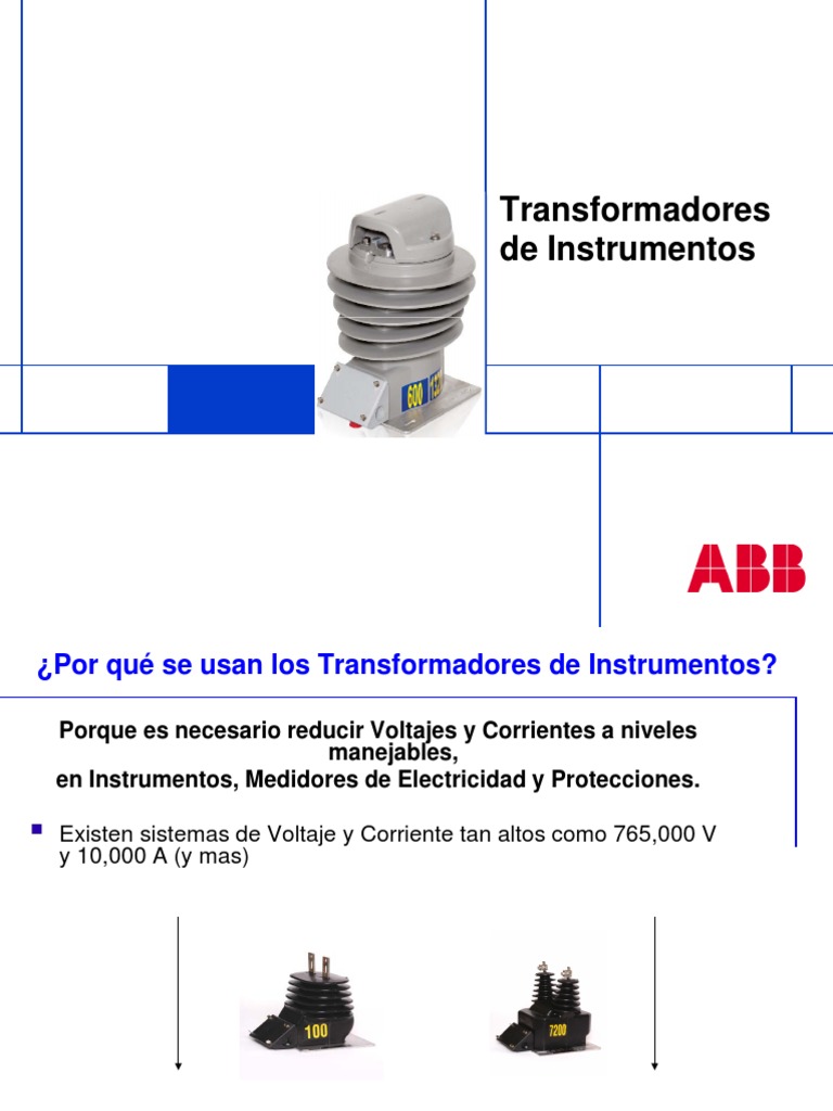 Transformadores de Instrumentos | PDF | Transformador | Corriente eléctrica