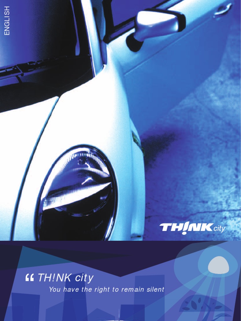Think City Brochure English | PDF | Exhaust Gas | Electric Car