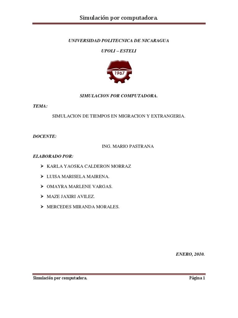 Simulación Por Computadora. | PDF | Simulación | Simulación por ordenador