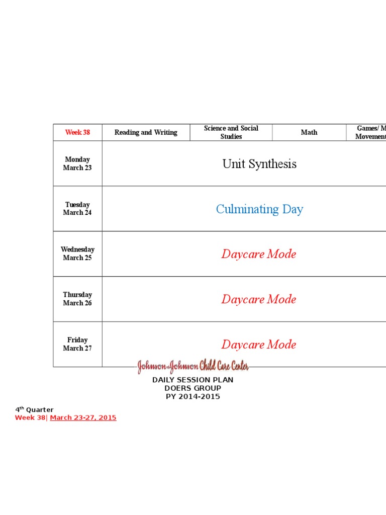 Daily Session Plan Week 40 | PDF