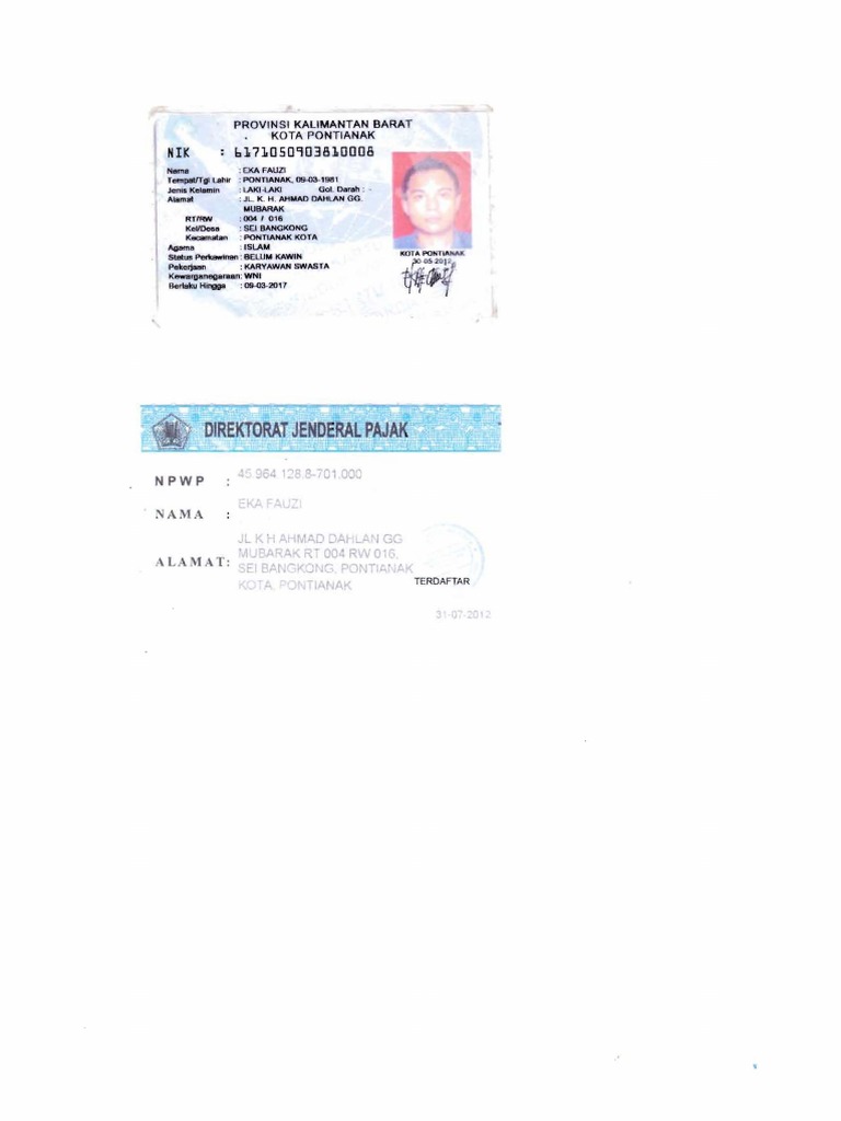 KTP NPWP Eka PDF | PDF