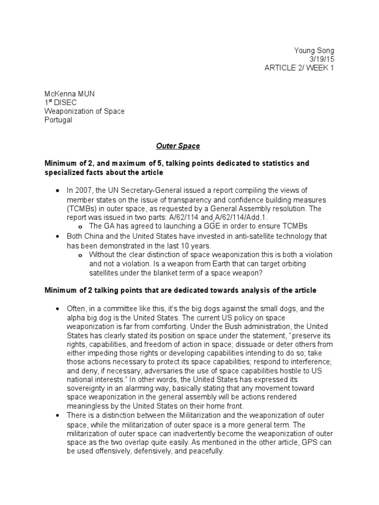 Weaponization of Space | Download Free PDF | Government | Science