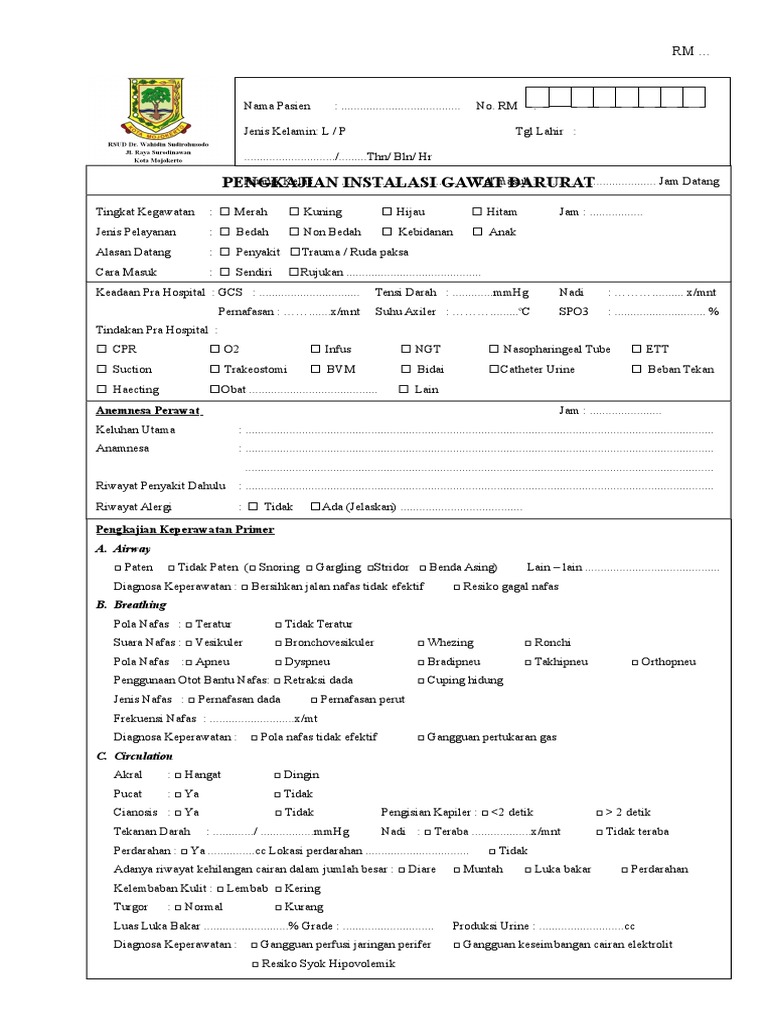 00 - Form IGD | PDF | Griya & Taman | Teknologi & Rekayasa