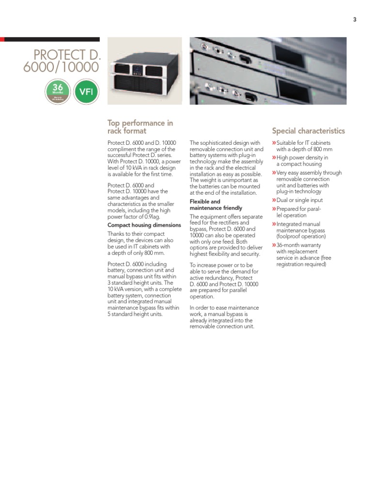 Protect D. 6000 /10000: Top Performance in Rack Format Special ...