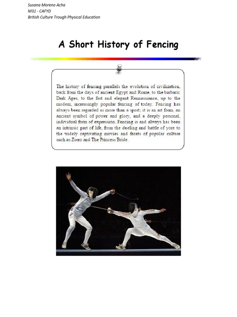 Olympic Fencing History & Basics | PDF | Art