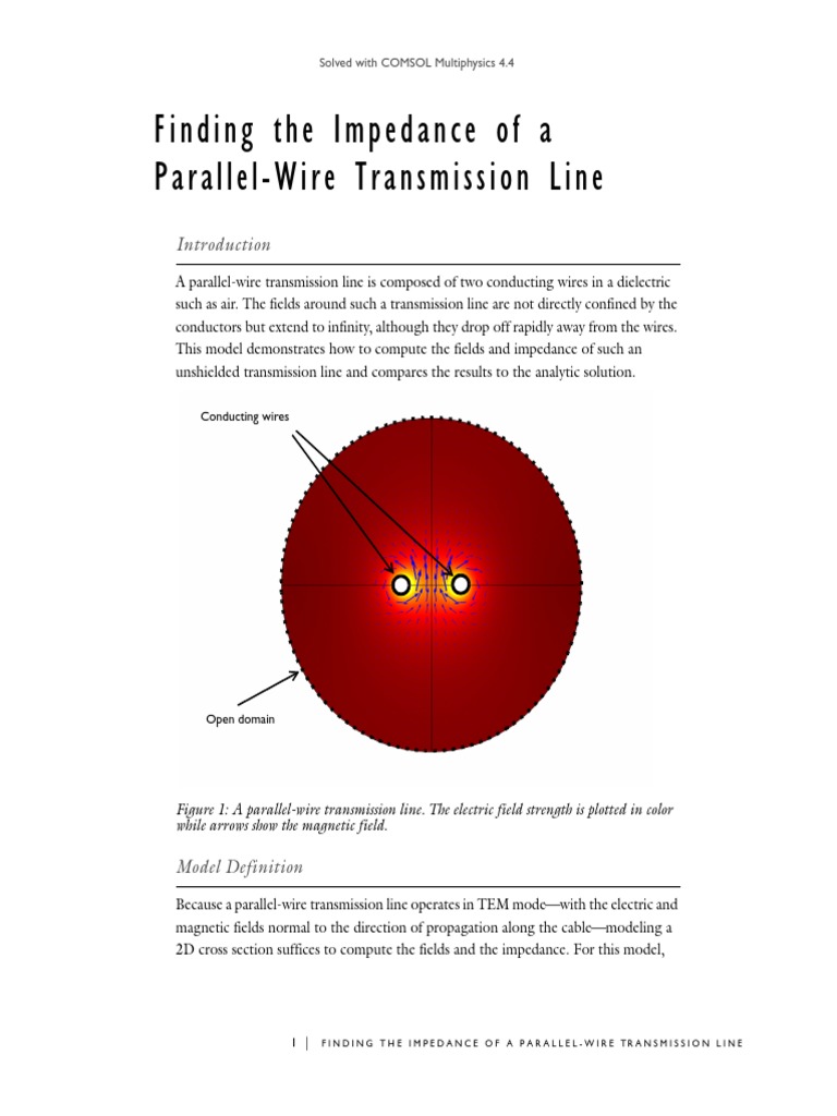 Parallel Wires Impedance | PDF | Transmission Line | Magnetic Field