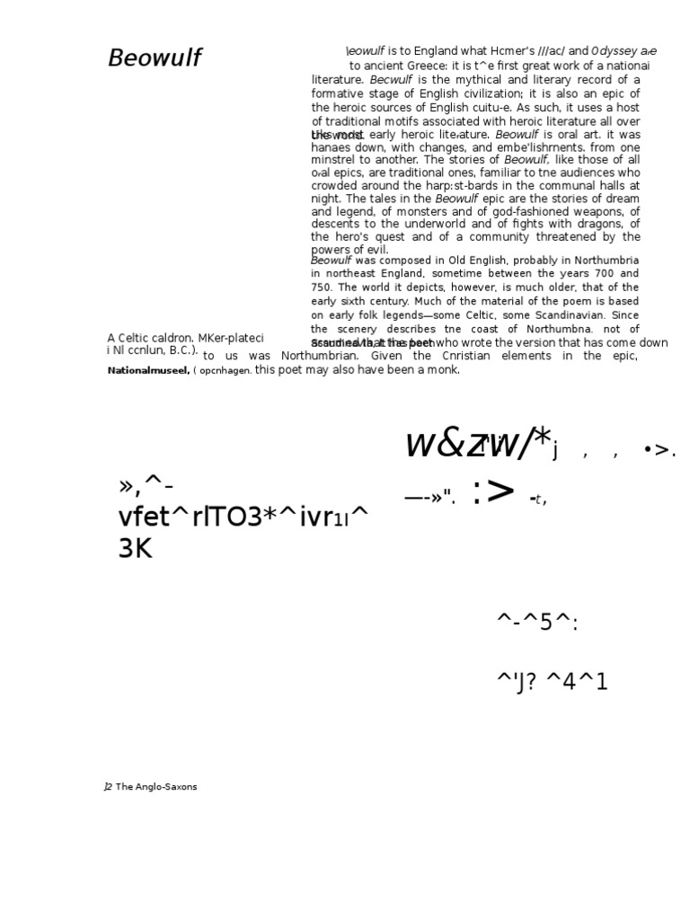BEOWULF (Raffel Translation) | PDF | Beowulf | Geats