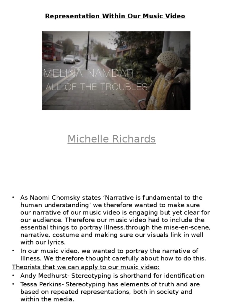 Representation Within Our Music Video | PDF | Narrative | Cognition