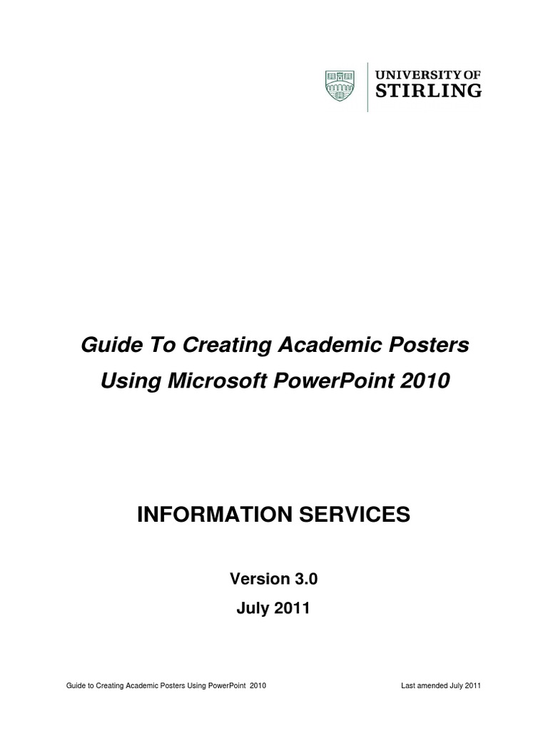 Creating Academic Posters Using Powerpoint | PDF | Graphics | Microsoft ...