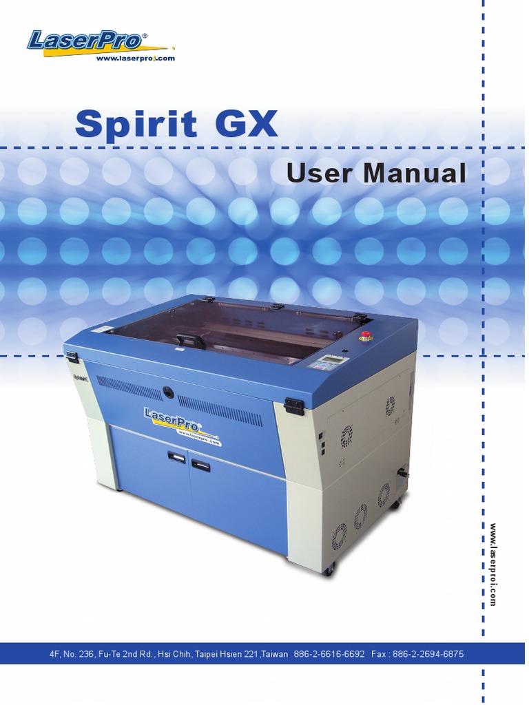 Laserpro Spirit GX Usersguide | PDF | Device Driver | Electrical Connector