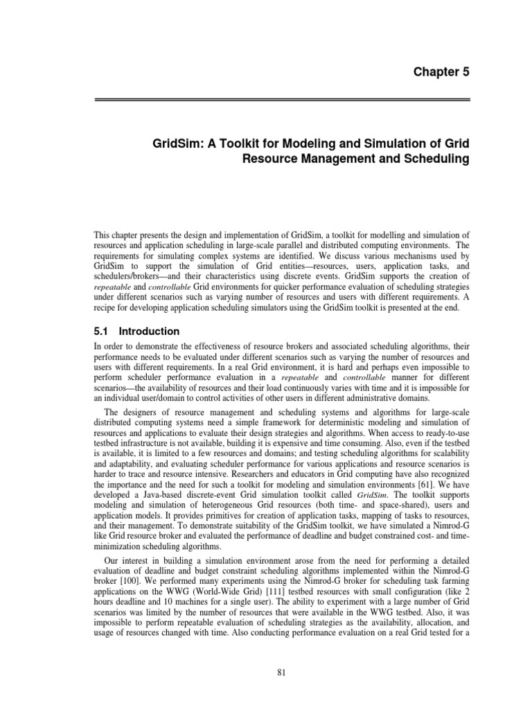 Grid Simulation Pdf Scheduling Computing Grid Computing