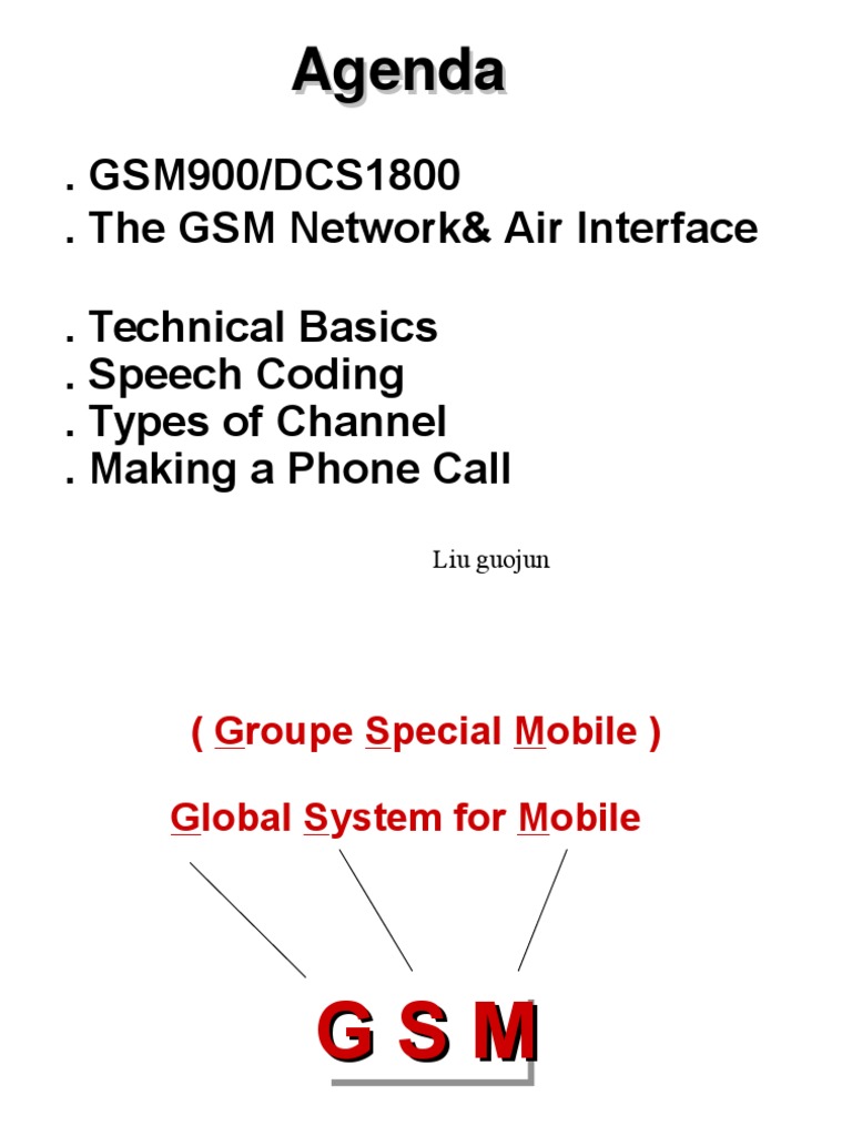 GSM900/DCS1800 - The GSM Network& Air Interface - Technical Basics ...