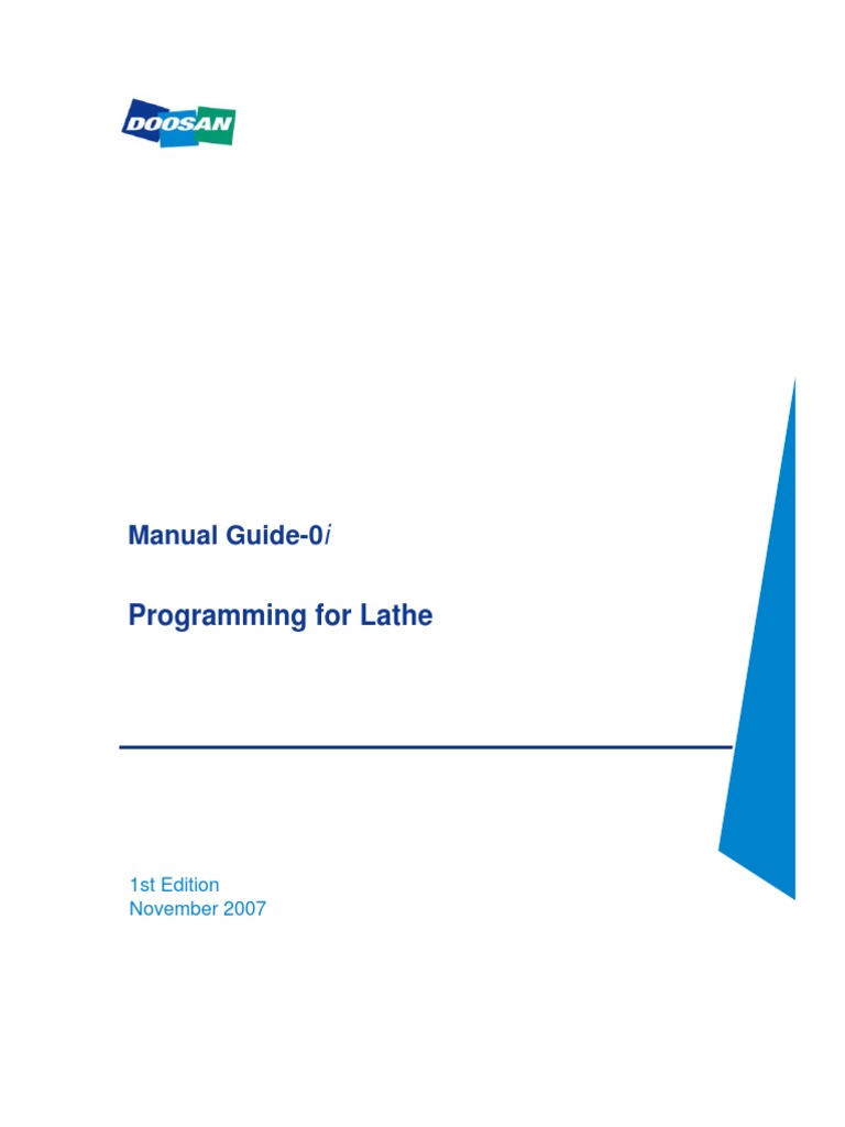 Programming For Lathe: Manual Guide-0i | PDF | Menu (Computing ...