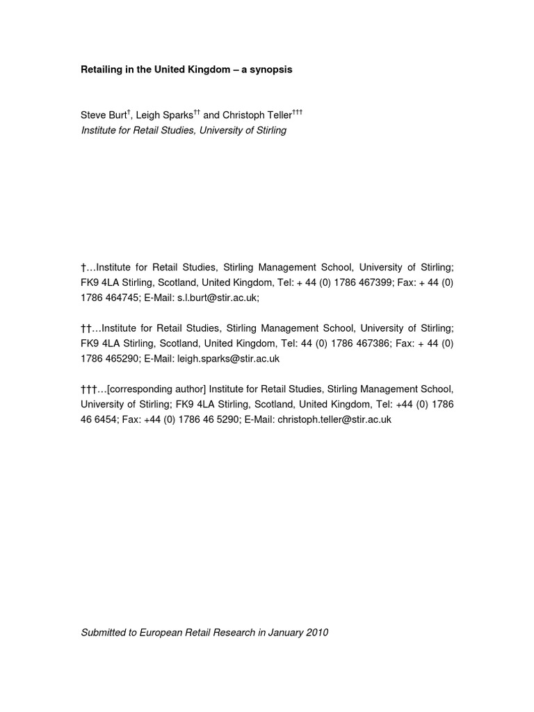 An Analysis of the Retail Landscape in the United Kingdom: Trends ...