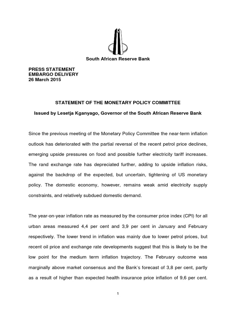 MPC Statement | PDF | Inflation | Monetary Policy