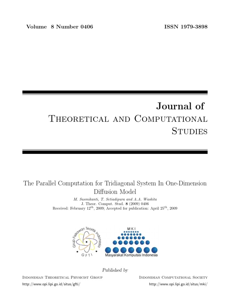 The Parallel Computation For Tridiagonal System in One-Dimension Diffusion Model | PDF | Nuclear ...