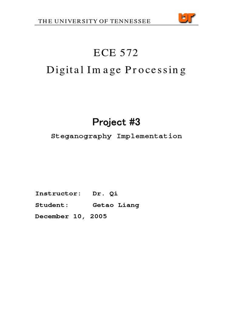 ECE 572 Digital Image Processing: Project #3 | PDF | Data Compression ...